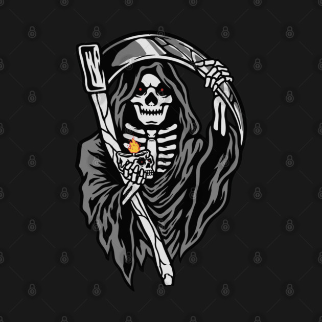 Grim Skull Candle - Reaper Candle - T-Shirt | TeePublic