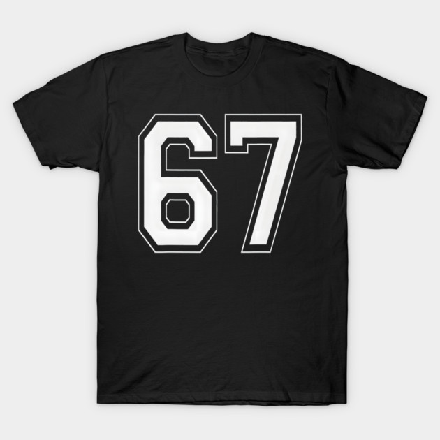 67 Number Six Seven Gen Alpha Slang - Funny Number Meme - T-Shirt ...