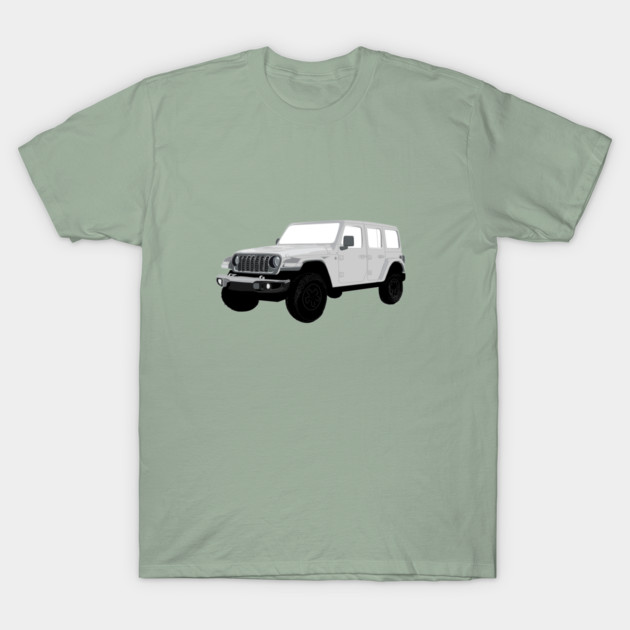 Stylized Digital Illustration of a Light Grey Four-Door Off-Road ...
