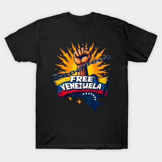 Free Venezuela - Venezuela Support Freedom - T-Shirt | TeePublic