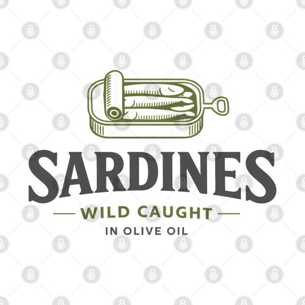 Retro Vintage Style Tinned Fish Sardines Illustration - Tinned Fish ...