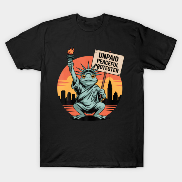Frog Statute Of Liberty Unpaid Peaceful Protester Resistance - Frog ...