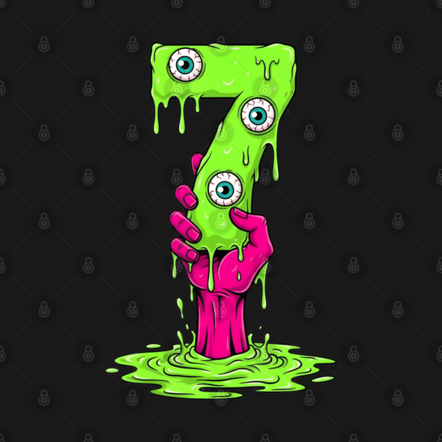 67 Halloween Number 7 Seven For Gen Alpha - Funny Halloween Costume - T ...