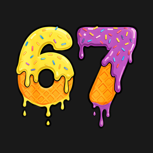 Mason 67 Ice Cream Drip Six Seven - Funny Meme Drip - T-Shirt | TeePublic
