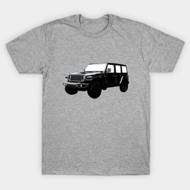 Stylized Digital Illustration of a Black Four-Door Off-Road Utility ...