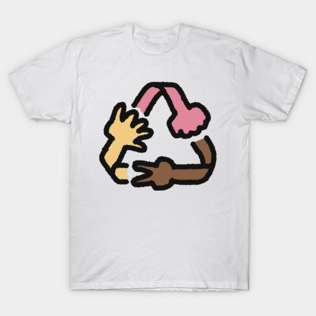 rock, paper, scissor recycle - Rock Paper Scissors - T-Shirt | TeePublic
