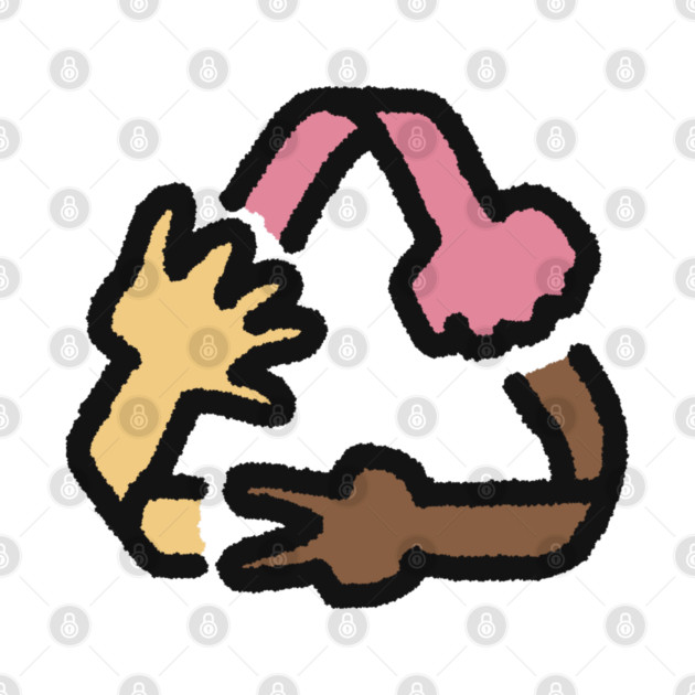 rock, paper, scissor recycle - Rock Paper Scissors - T-Shirt | TeePublic