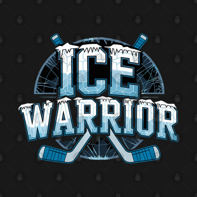 Ice Warrior Hockey Player Frozen Rink Power Illustration Design ...