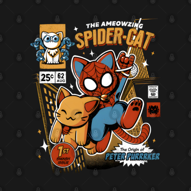 The Ameowzing Spider-Cat - Peter Purrrker Comic Cover - Spider Cat - T ...