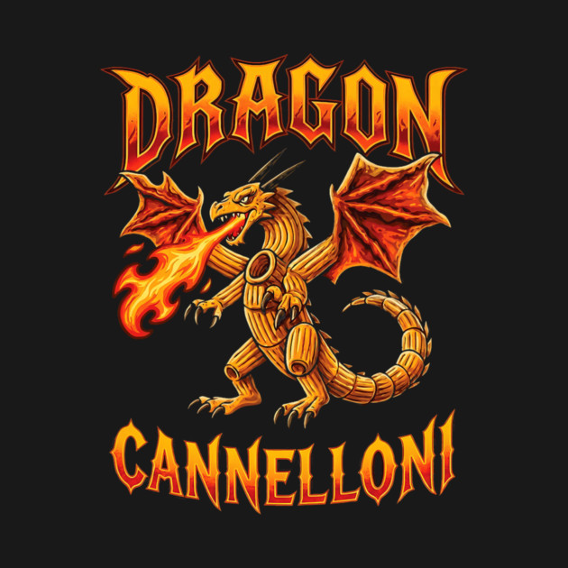 Dragon Cannelloni Fantasy Illustration - Fantasy Dragon - T-Shirt ...