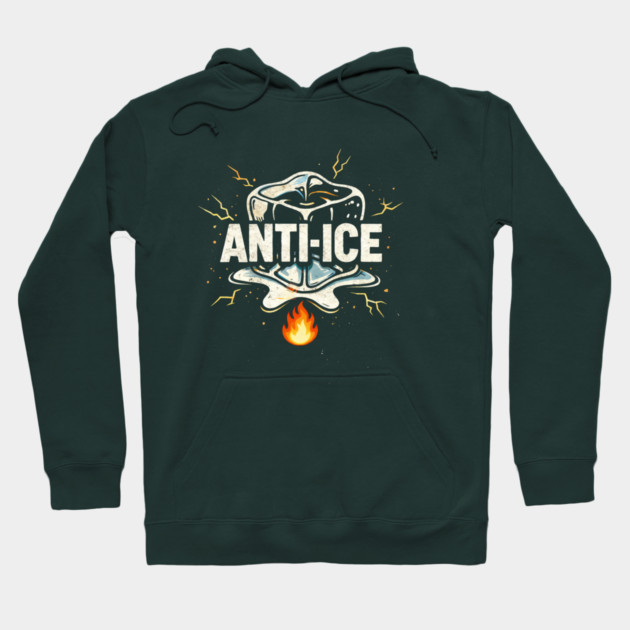 Anti Ice Melting Cube Symbol - Melting Ice Cube - Hoodie | TeePublic