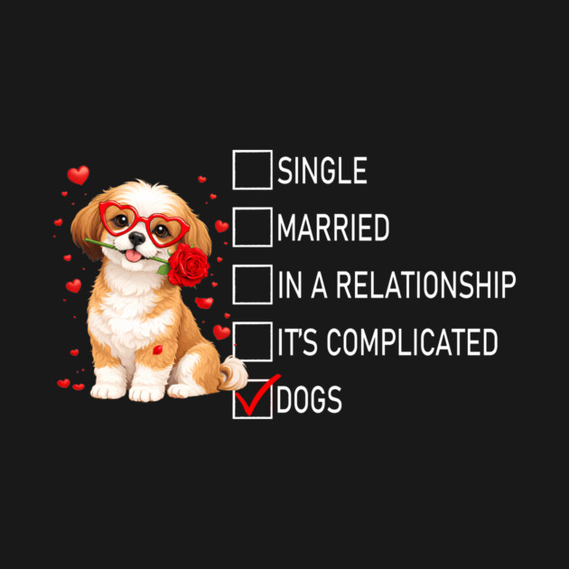 Cute Shih Tzu Dog & Rose Hearts Happy Valentine's Day Girls - Shih Tzu ...