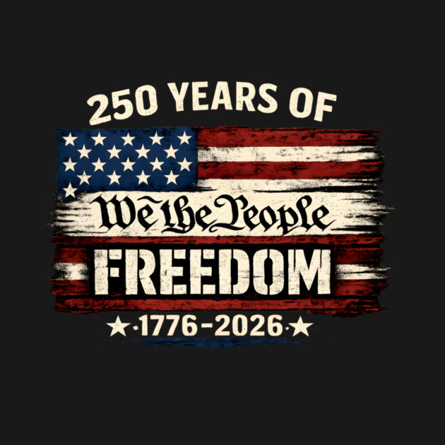 250 Years of Freedom Design - Patriotic - T-Shirt | TeePublic