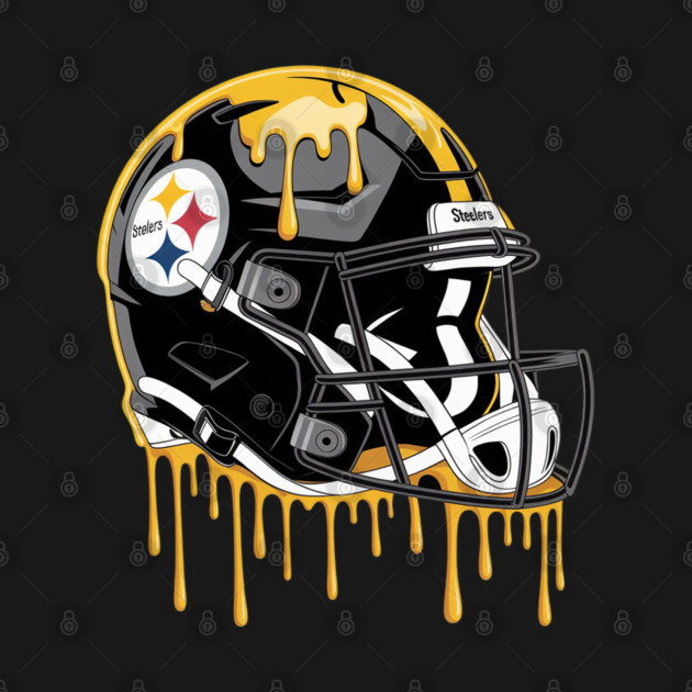 Football Helmet Black and Gold Ice Cream Drip Boys Kids - Football ...
