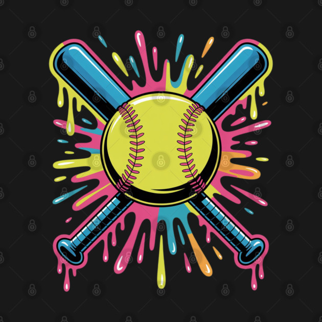 Softball Girl Ice Cream Softball Drip - Softball Girl Ice Cream ...