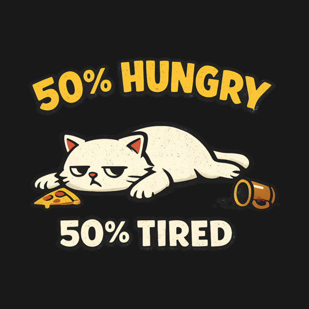 Cute Funny Animal Saying White Cat With No Energy Meme Illustration ...