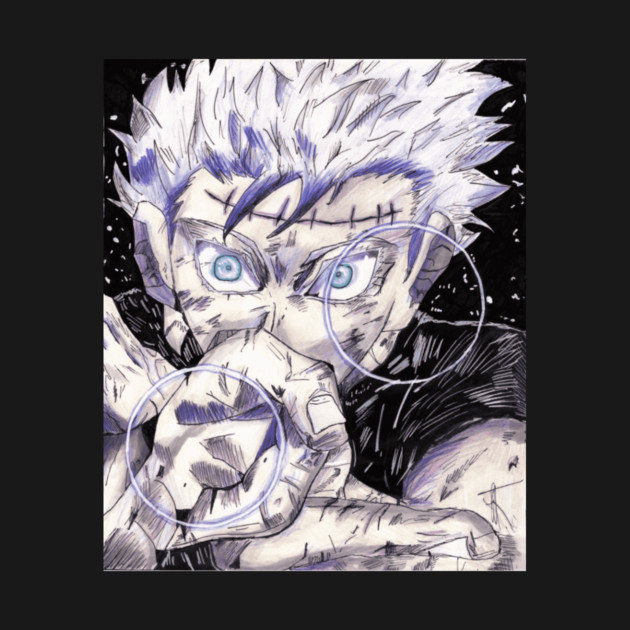 Gojo Satoru JJK Hollow Purple - Anime Art - T-Shirt | TeePublic