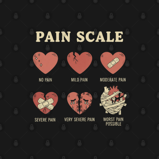 Cute Kawaii Pain Scale Heart Medical - Pain Scale - T-Shirt | TeePublic