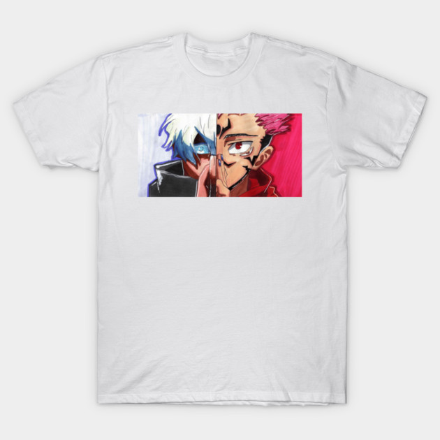 Gojo Sukuna Split Domain JJK Expansion Drawing - Anime Art - T-Shirt ...