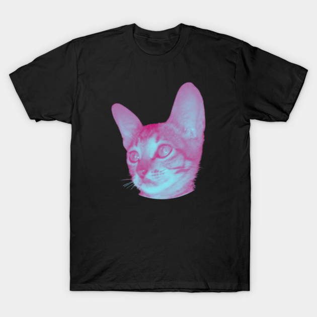 Neon Duotone Cat - Cat Lover - T-Shirt | TeePublic