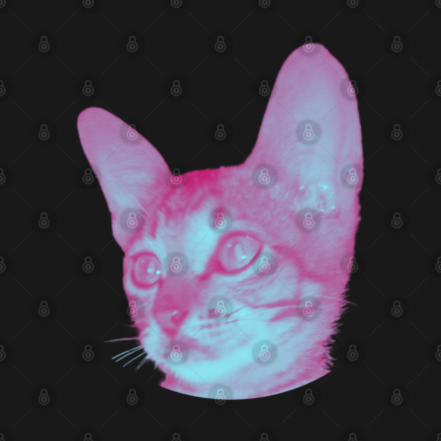 Neon Duotone Cat - Cat Lover - T-Shirt | TeePublic