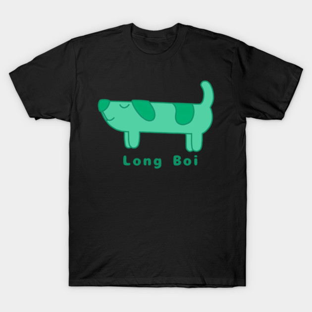 Bluey Long Dog Green - Custom Funny - T-Shirt | TeePublic