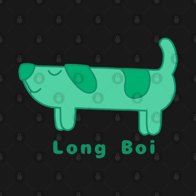 Bluey Long Dog Green - Custom Funny - T-Shirt | TeePublic