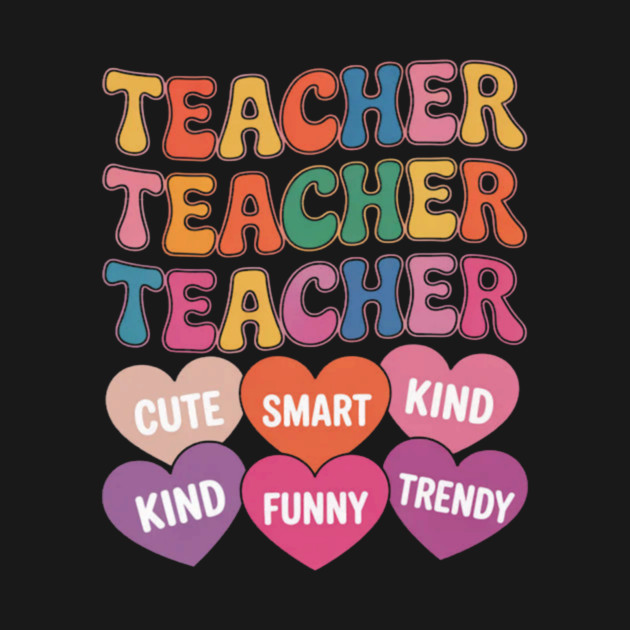 Teacher Hearts Valentine's Day Girls Women Teachers - Valentines Day ...