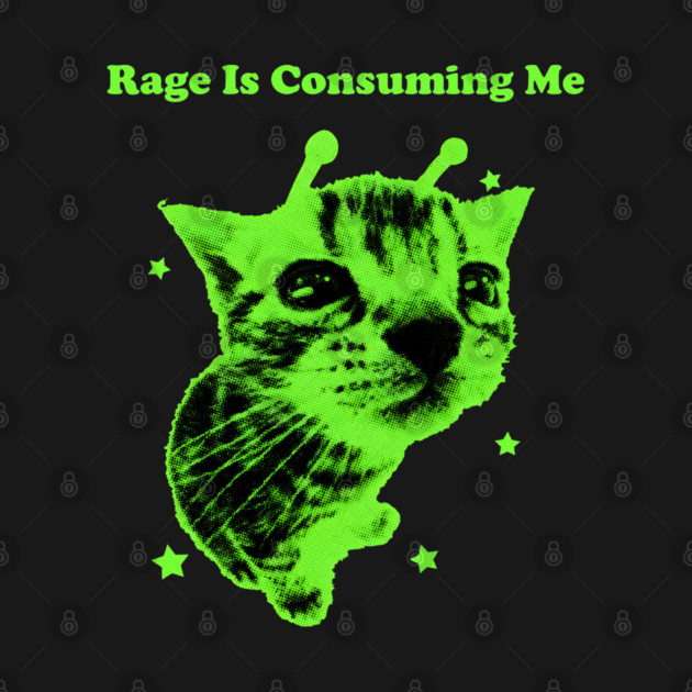 Rage is Consuming Me Alien Cat Silly Staring Cat Meme Funny - Rage Is ...