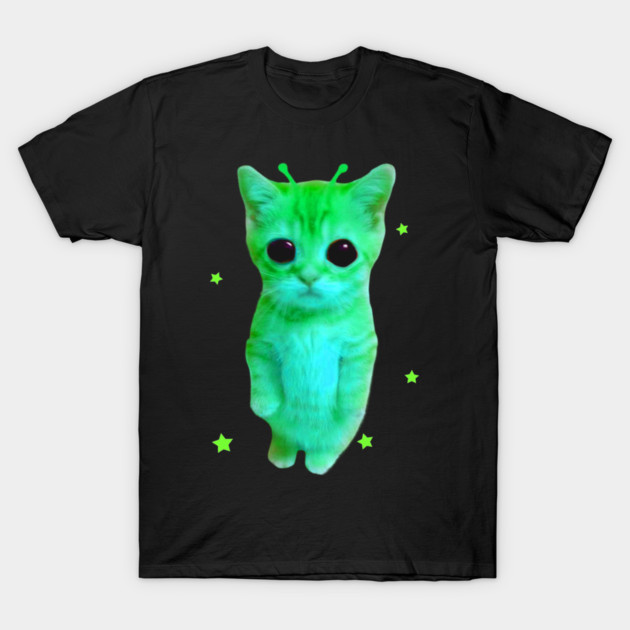 Alien Cat Y2K Alien Cat Meme Retro Silly Cat Vintage Space Kitty Funny ...