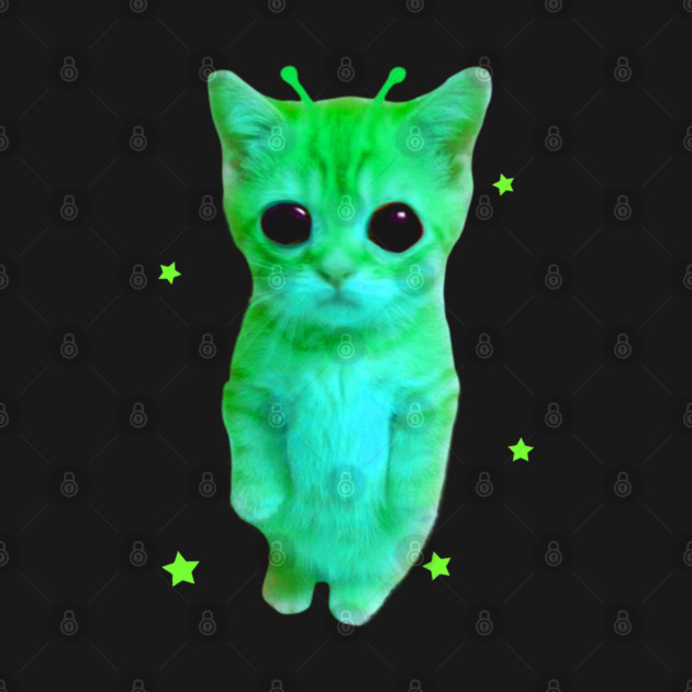 Alien Cat Y2K Alien Cat Meme Retro Silly Cat Vintage Space Kitty Funny ...
