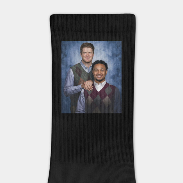 Sam Darnold Jaxon Smith Njigba Step Brothers - Sam Darnold - Socks ...