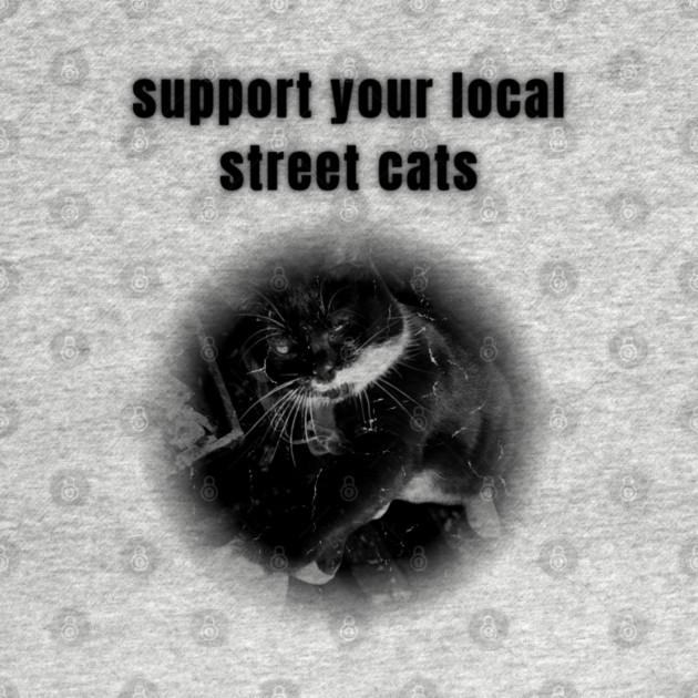 Support Your Local Street Cats – Funny Cat Meme - Cat Meme - T-Shirt ...