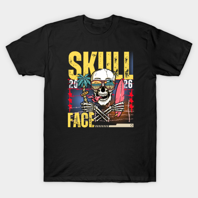 Skull Face 2026 - Skull - T-Shirt | TeePublic