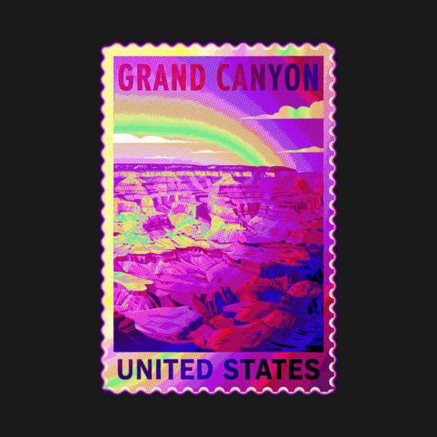GRAND CANYON RETRO VINTAGE POSTAGE STAMP - Grand Canyon - T-Shirt ...
