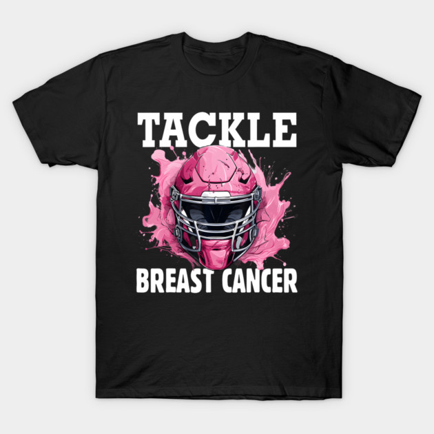 Tackle Football Breast Pink Ribbon - Football Breast Cancer - T-Shirt ...