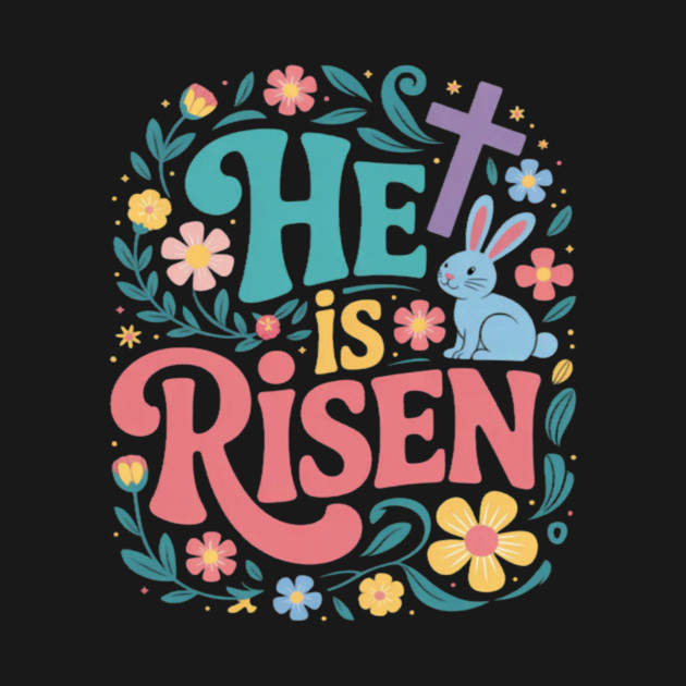 He is Risen Easter Cross Coquette Jesus Christian Religious - Easter ...