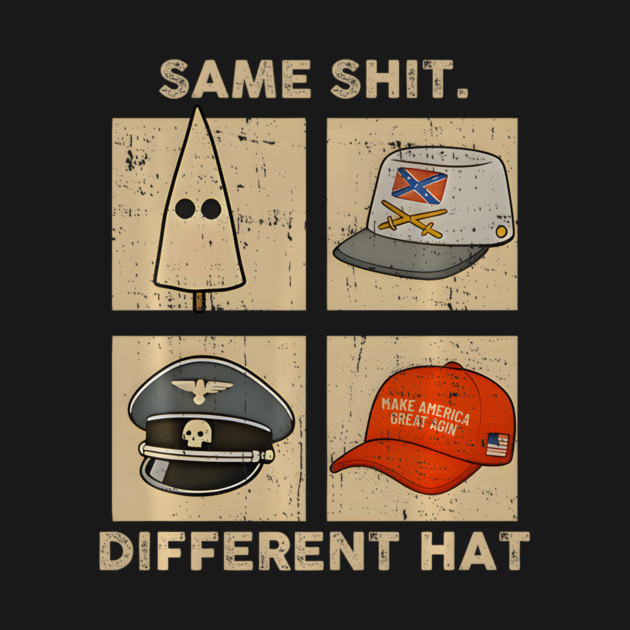 Same Different Hat For - Retro Vintage Funny - T-Shirt | TeePublic
