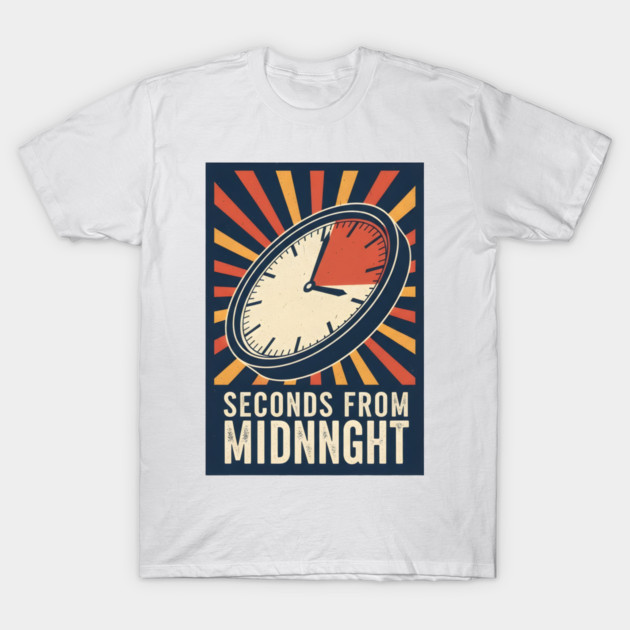 Doomsday Clock Seconds From Midnight Retro Propaganda Art - Doomsday ...