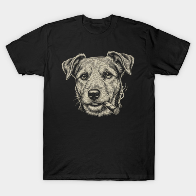 Dog Smoking Cigarette Funny Dog Meme - Funny Dogs - T-Shirt | TeePublic