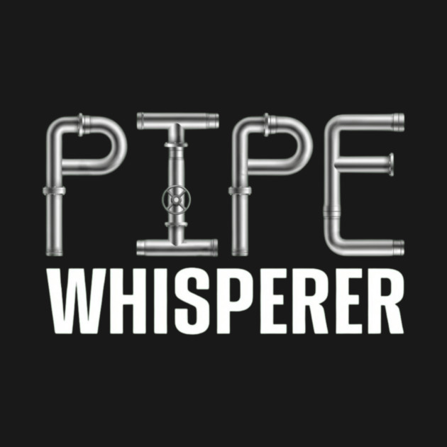Pipe Whisperer Industrial Metal Pipe Typography - Plumbing - T-Shirt ...
