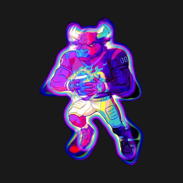 BULL BUFFALLO HOUSTON Mascot Vintage Retro FOOTBALL TEXANS - Texans - T ...