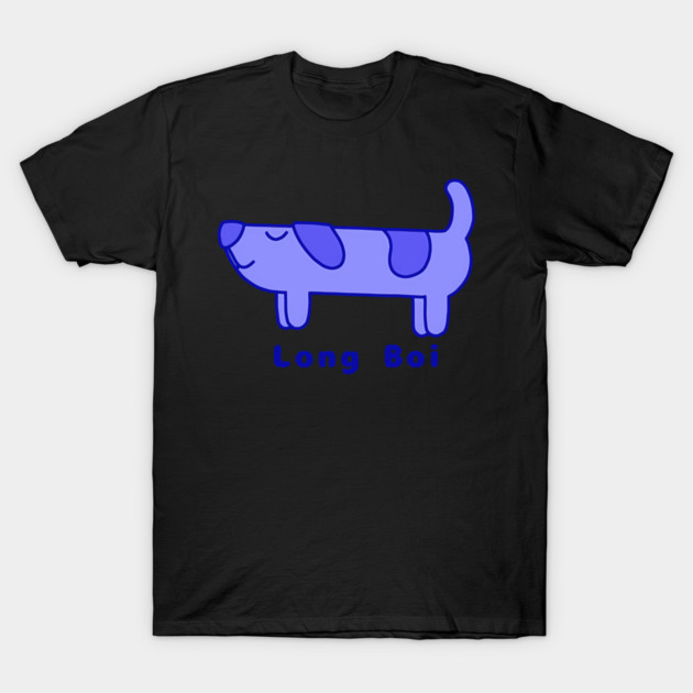 Bluey Long Dog Dark Blue - Custom Printed Apparel - T-Shirt | TeePublic