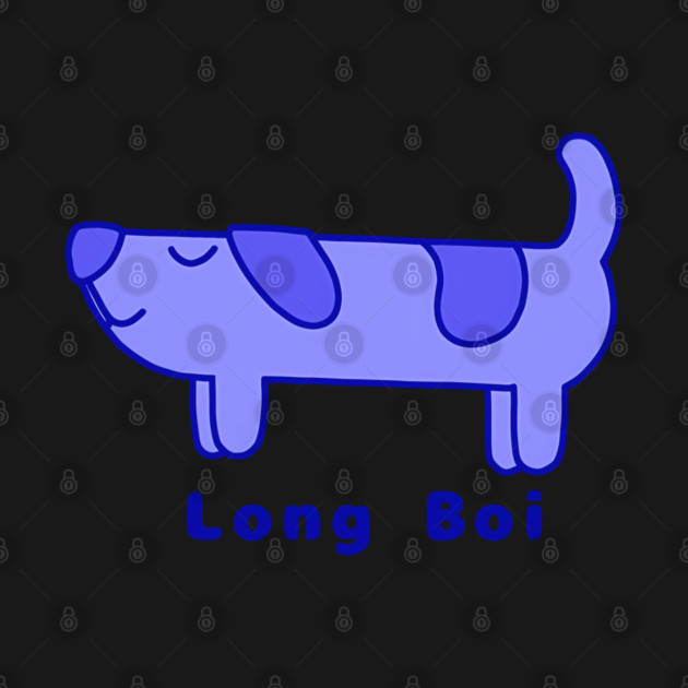 Bluey Long Dog Dark Blue - Custom Printed Apparel - T-Shirt | TeePublic