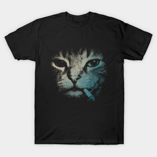 Cat Smoking Cigarette Funny Cat Meme - Cat Smoking Cigarette - T-Shirt ...