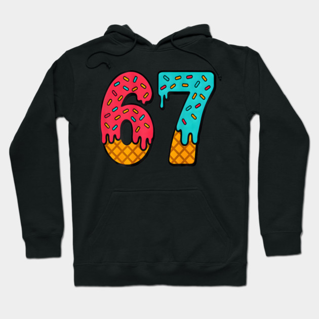 67 Ice Cream Drip Six Seven Gen Alpha Slang (On Back) - Ice Cream Meme ...