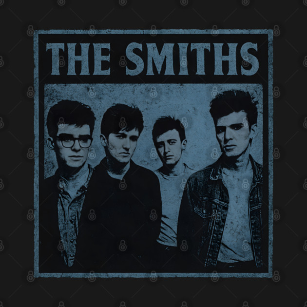 Blue Stencil Band Portrait of THE SMITHS-High Resolution - Band ...