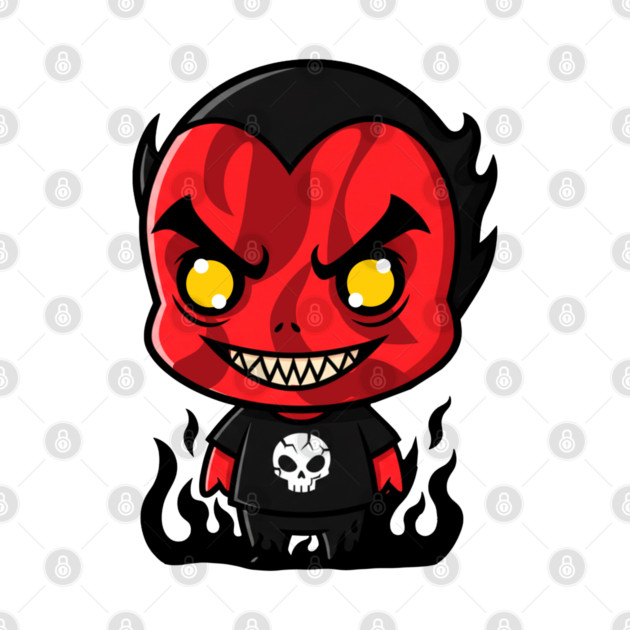 Cute Horror - Lipstick Face Demon - Movie Lover - T-Shirt | TeePublic