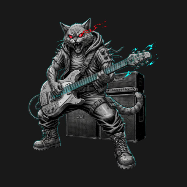 Funny Play Cat Guitar - Yo Dawg I Heard You Like Cat Meme Music Humor ...