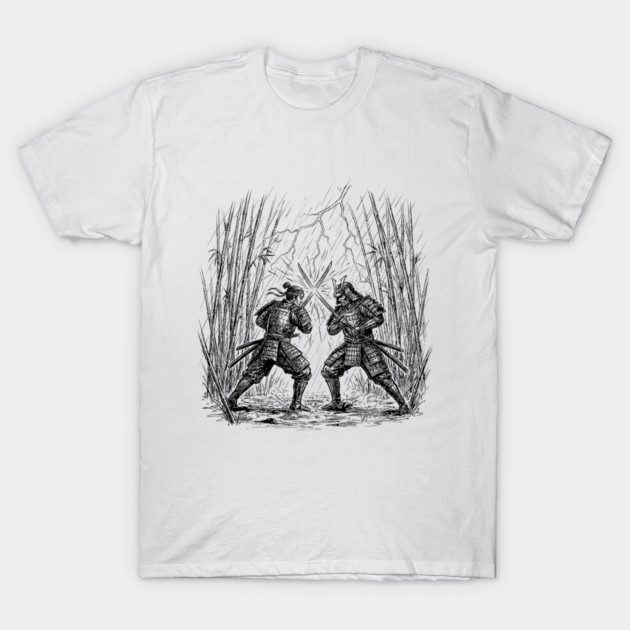 Bamboo Forest Duel: Dark Samurai - Dark Samurai - T-Shirt | TeePublic